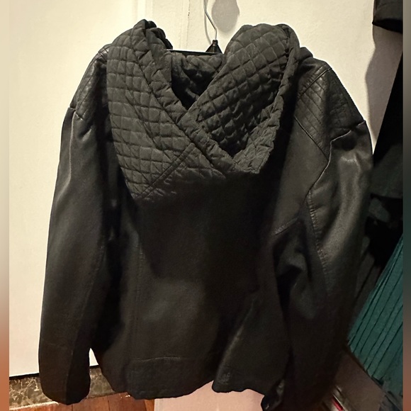 Sebby | Jackets & Coats | Sebby Collection Leather Hooded Jacket | Poshmark